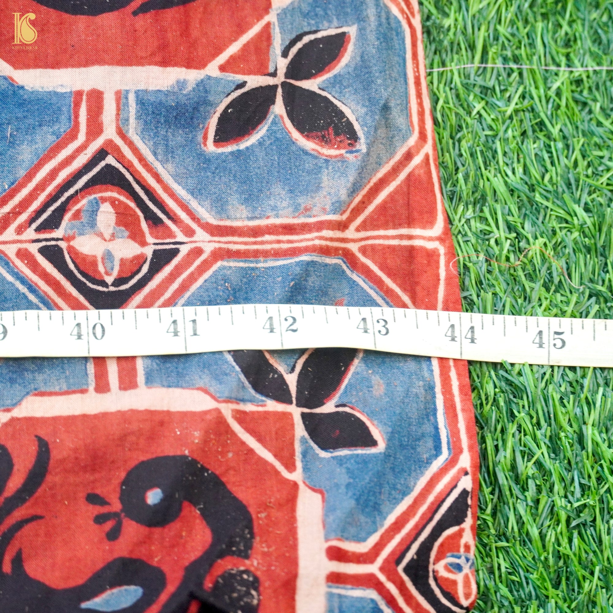 Hand Block Ajrakh Mul Cotton Fabric – Khinkhwab