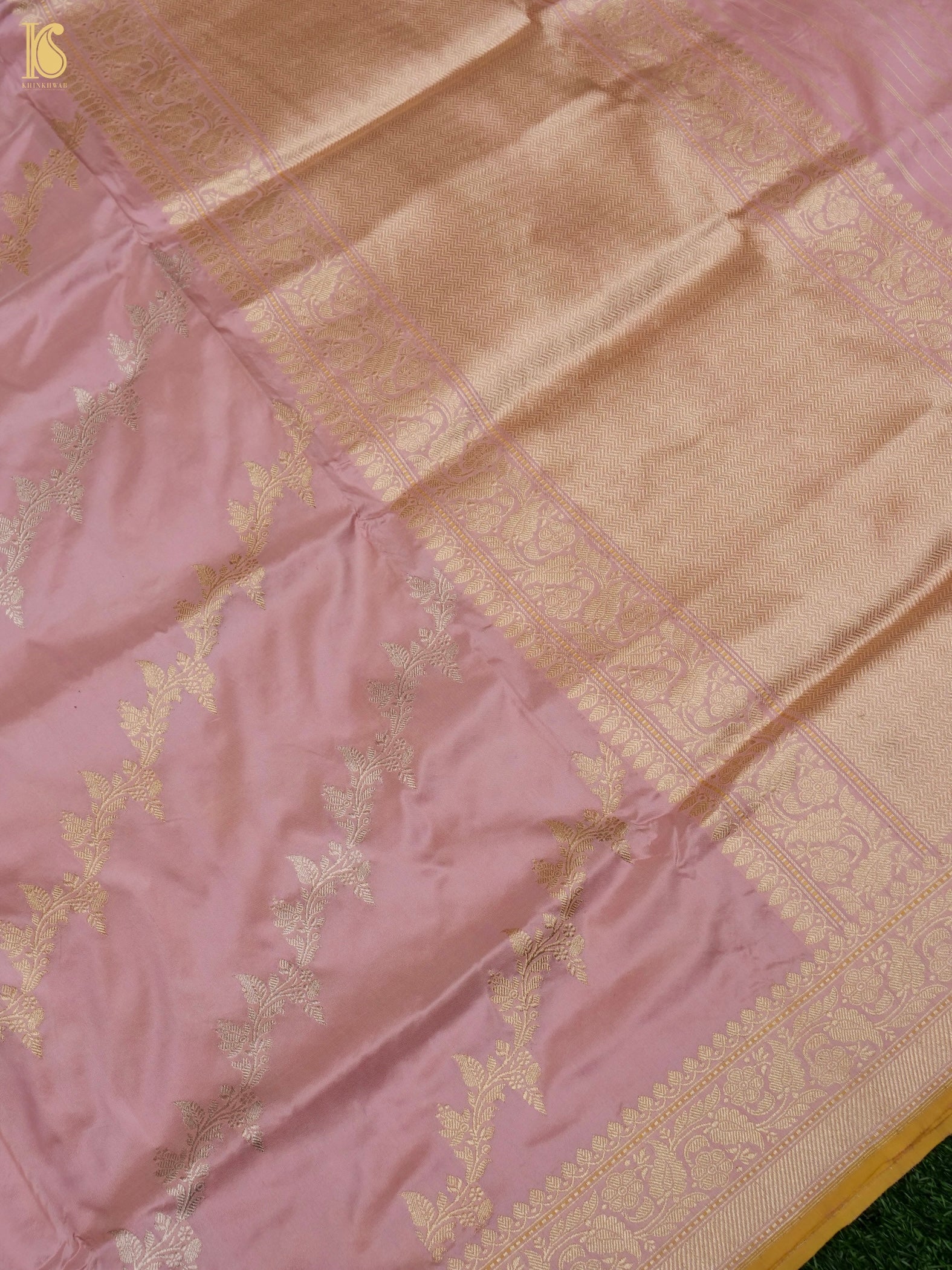 Banarasi Handloom Pure Katan Silk Kadwa Saree – Khinkhwab