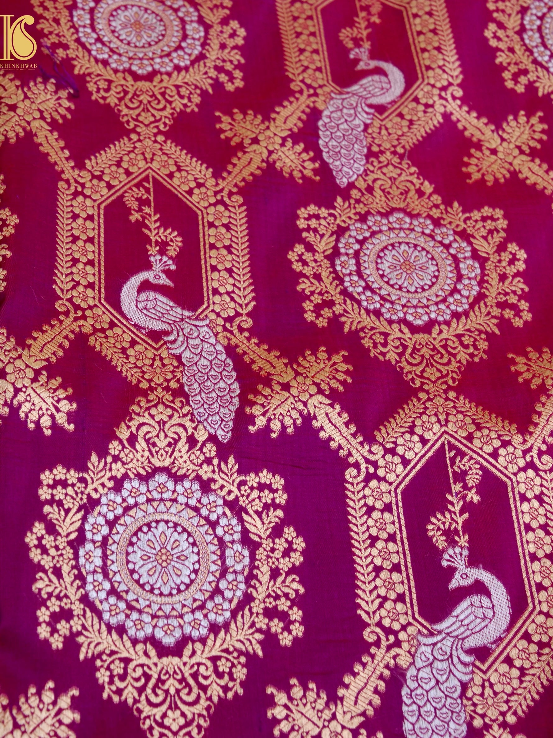 Handloom Pure Katan Silk Shikargah Banarasi Saree – Khinkhwab