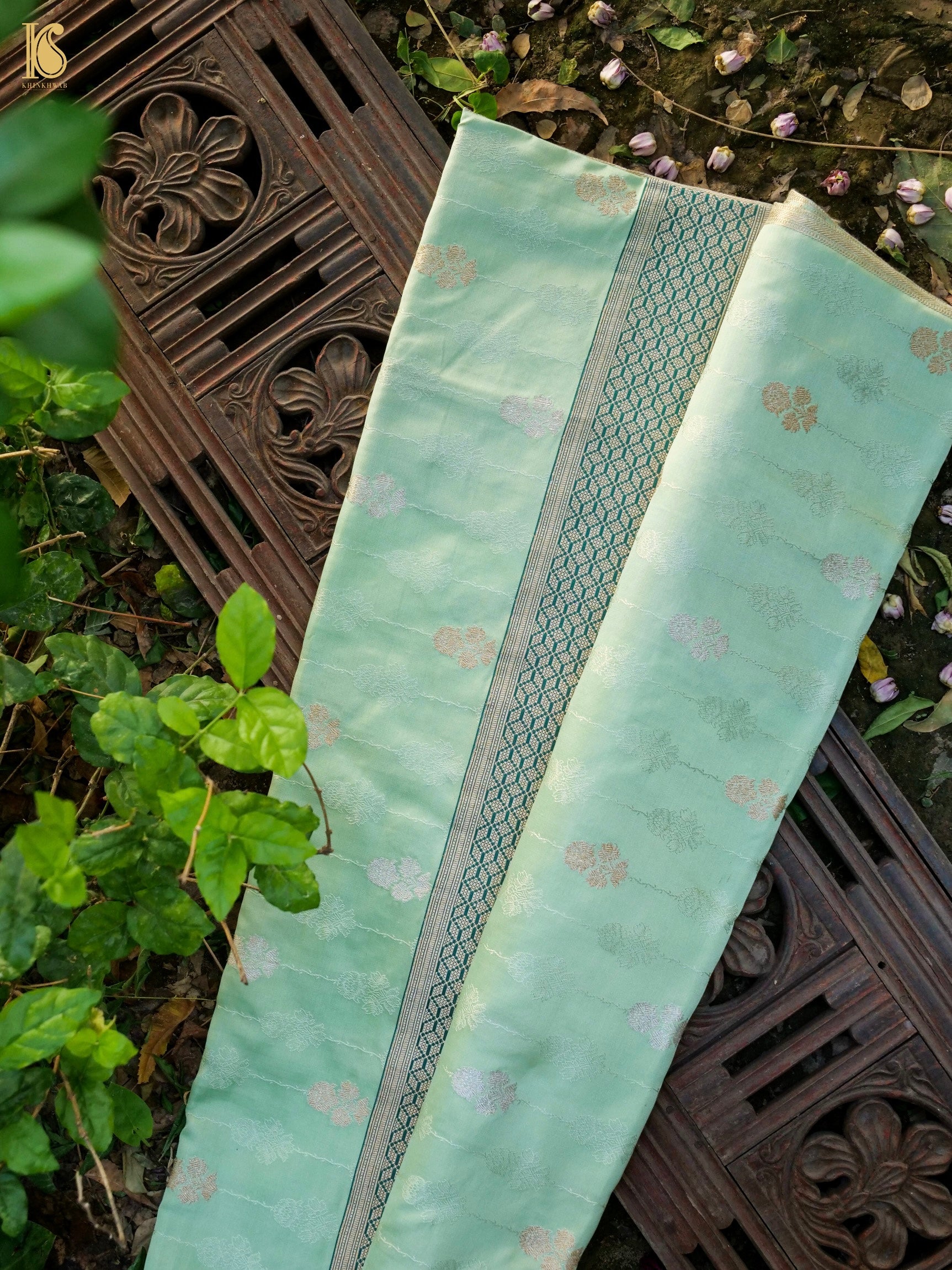 Handloom Banarasi Mashru Silk Tanchoi Kadwa Saree – Khinkhwab