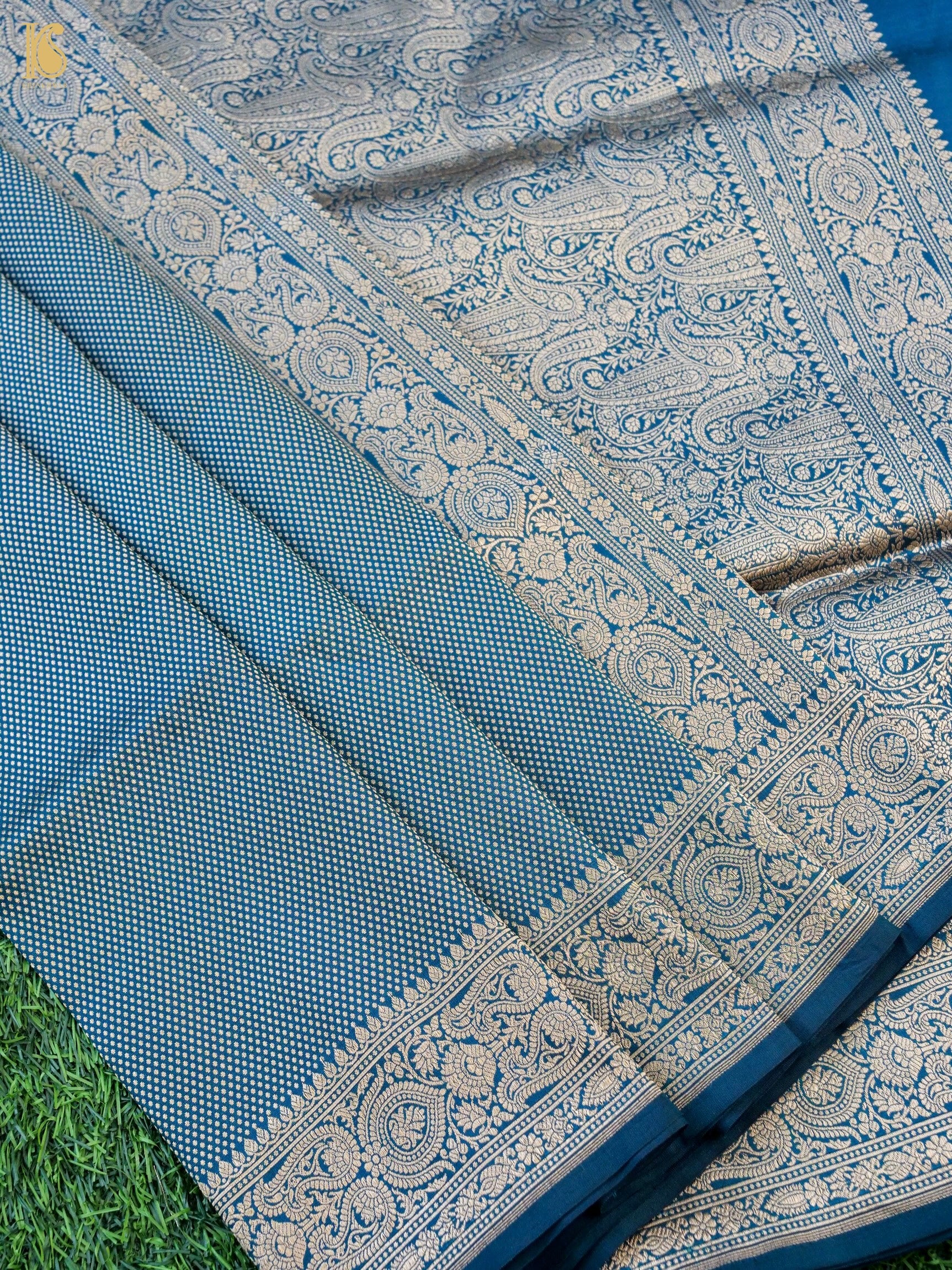 Handloom Banarasi Katan Silk Zari Tanchoi Saree – Khinkhwab