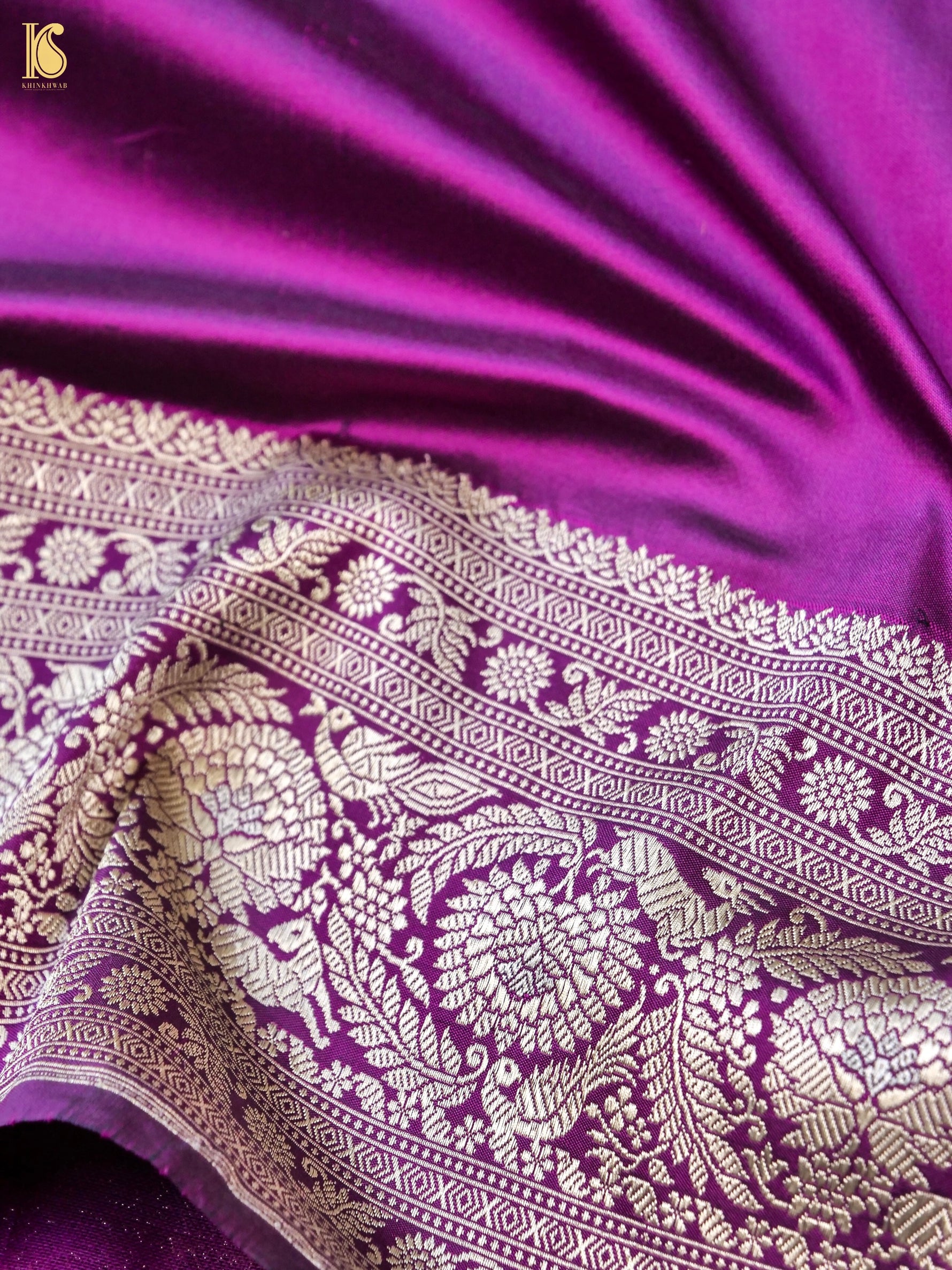 Banarasi Handloom Pure Katan Silk Kadwa Saree – Khinkhwab