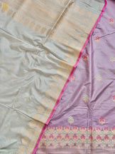 Handwoven Banarasi Katan Silk Suit Fabric Set – Khinkhwab