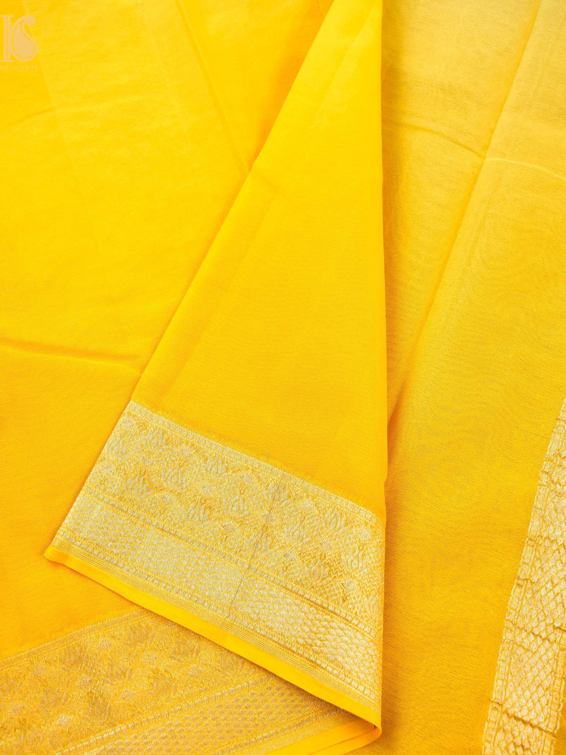 Handloom Georgette Banarasi Elephant Dupatta – Khinkhwab