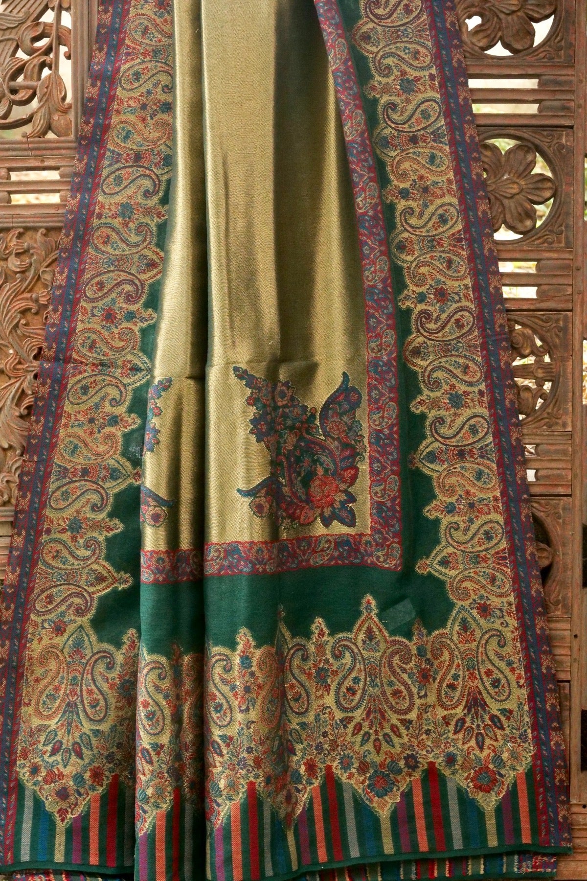 Tissue Semi Pashmina Kashmiri Shawl – Khinkhwab