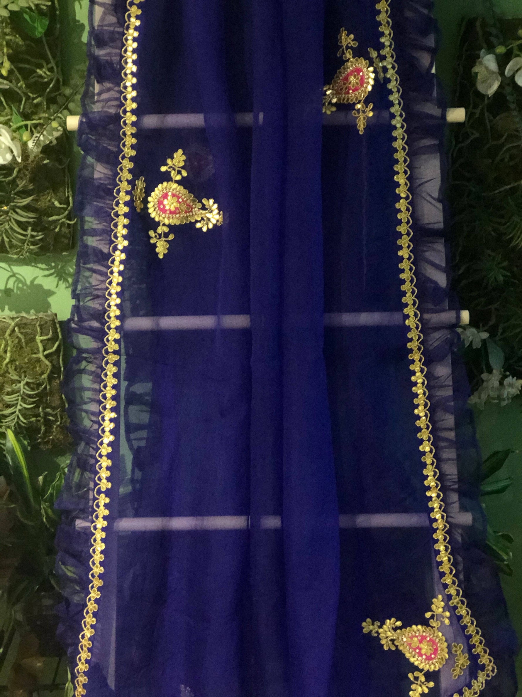 Pure Organza Silk Dupatta with Embroidery – Khinkhwab