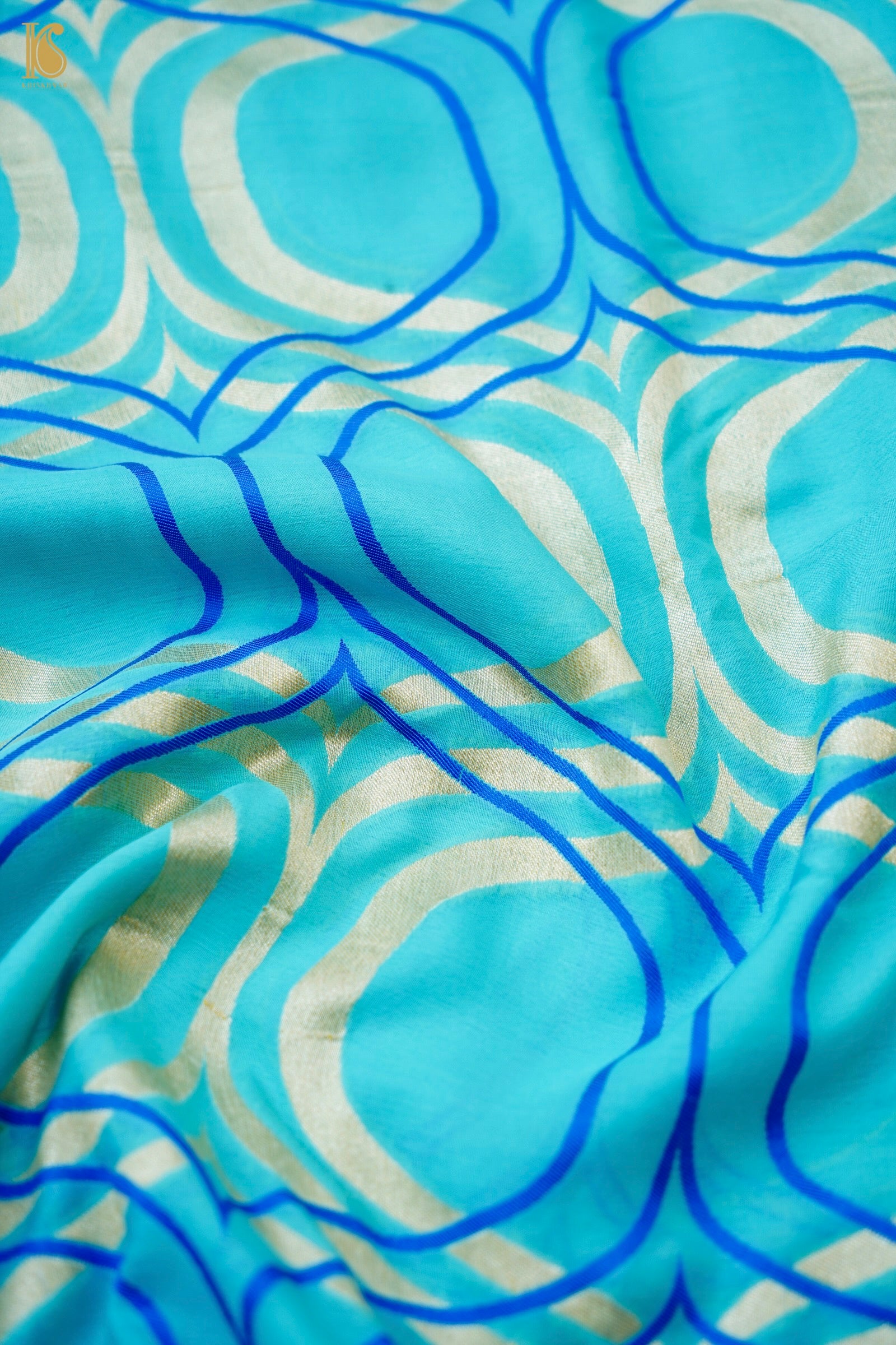 Pure Georgette Banarasi Bird Border Saree – Khinkhwab