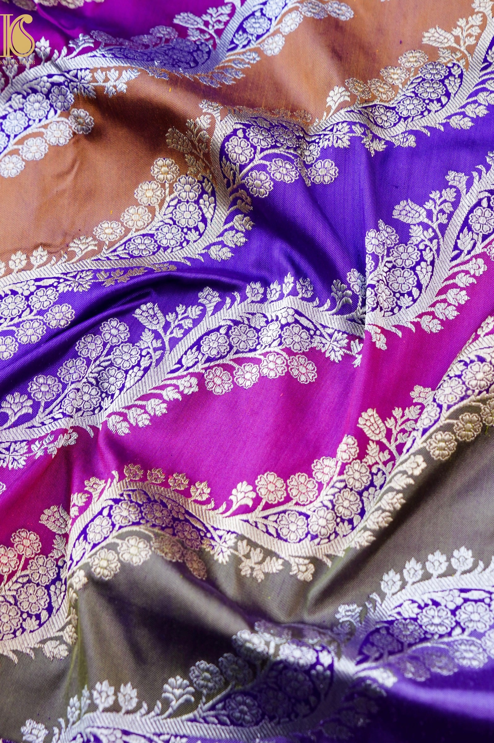 Handloom Banarasi Pure Katan Silk Rangkat Kadwa Saree – Khinkhwab