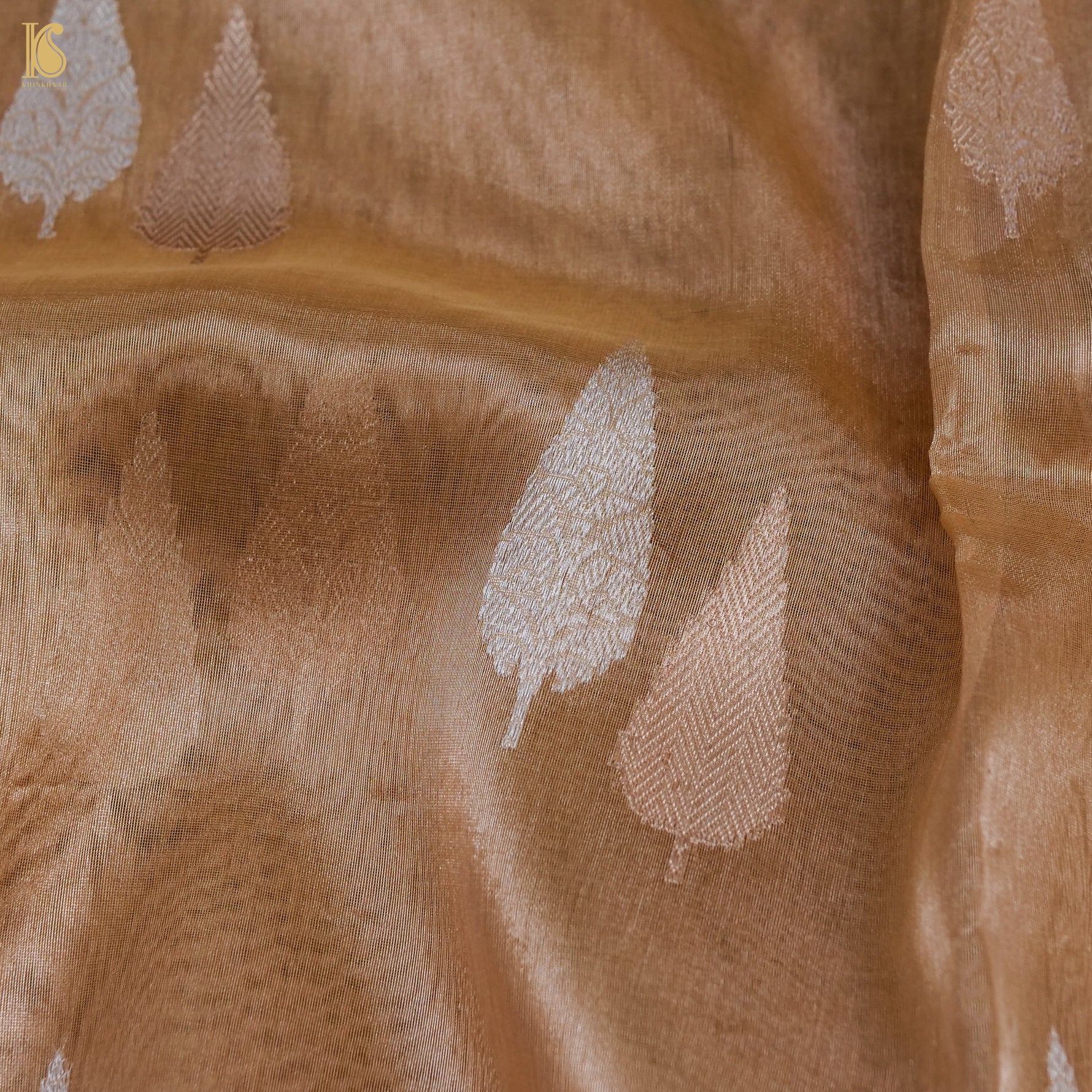 Rekha - Pure Tissue Silk Handwoven Banarasi Orange Kadwa Saree – Khinkhwab